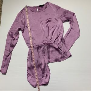 Missguided | Tops | Missguided Asymmetrical Purple Long Sleeve Blouse ...